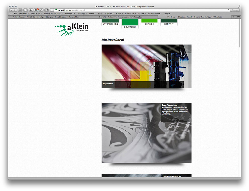 Druckerei A Klein - Agentur Wilhelm | Design | Kommunikation | Werbung | Internet